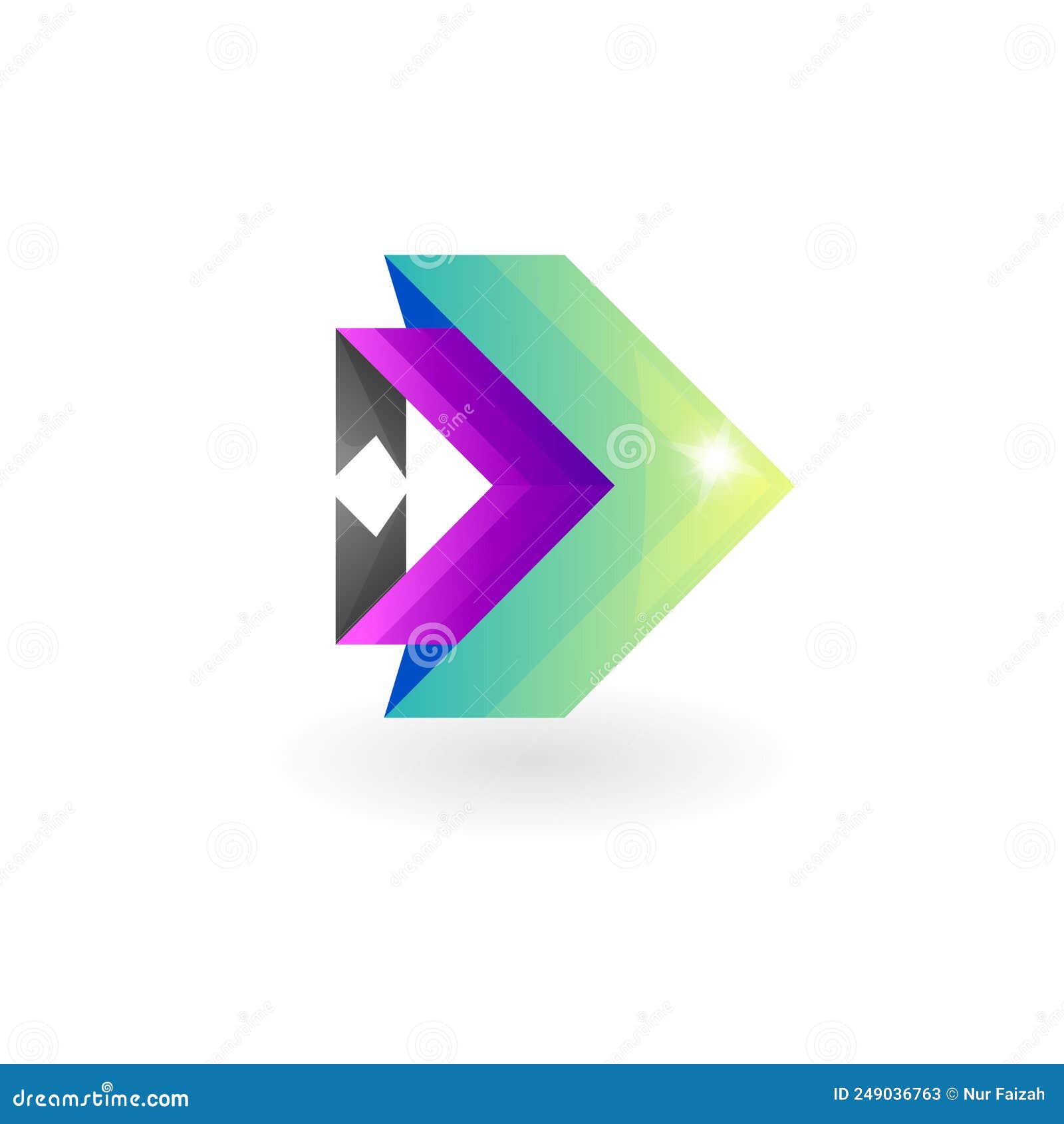 Abstract Arrow Design Template, Colorful Style Logos Stock Vector ...