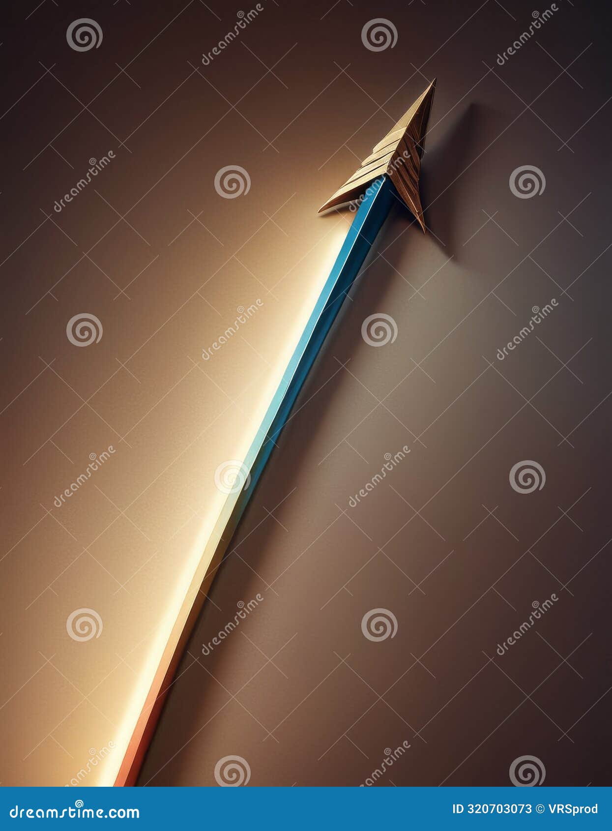 Abstract Arrow with Gradient Transition Stock Image - Image of curve ...