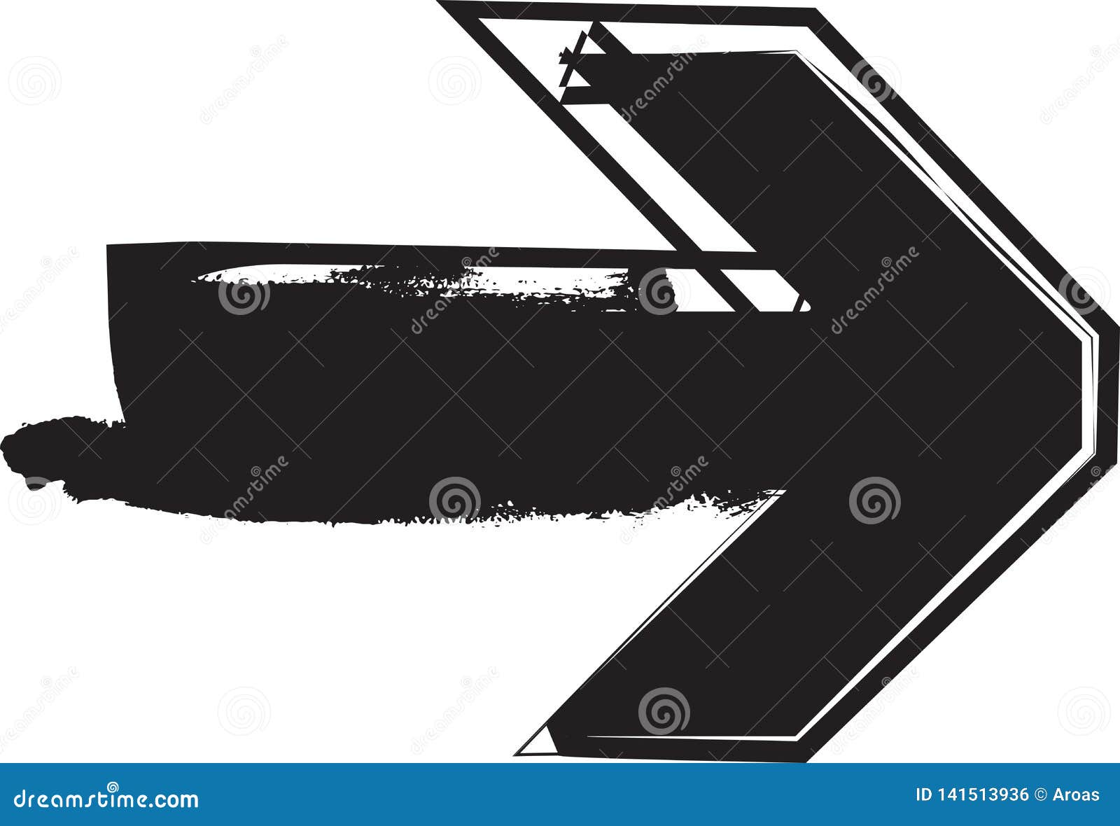 Abstract Arrow Illustration Stock Vector - Illustration of freehand ...