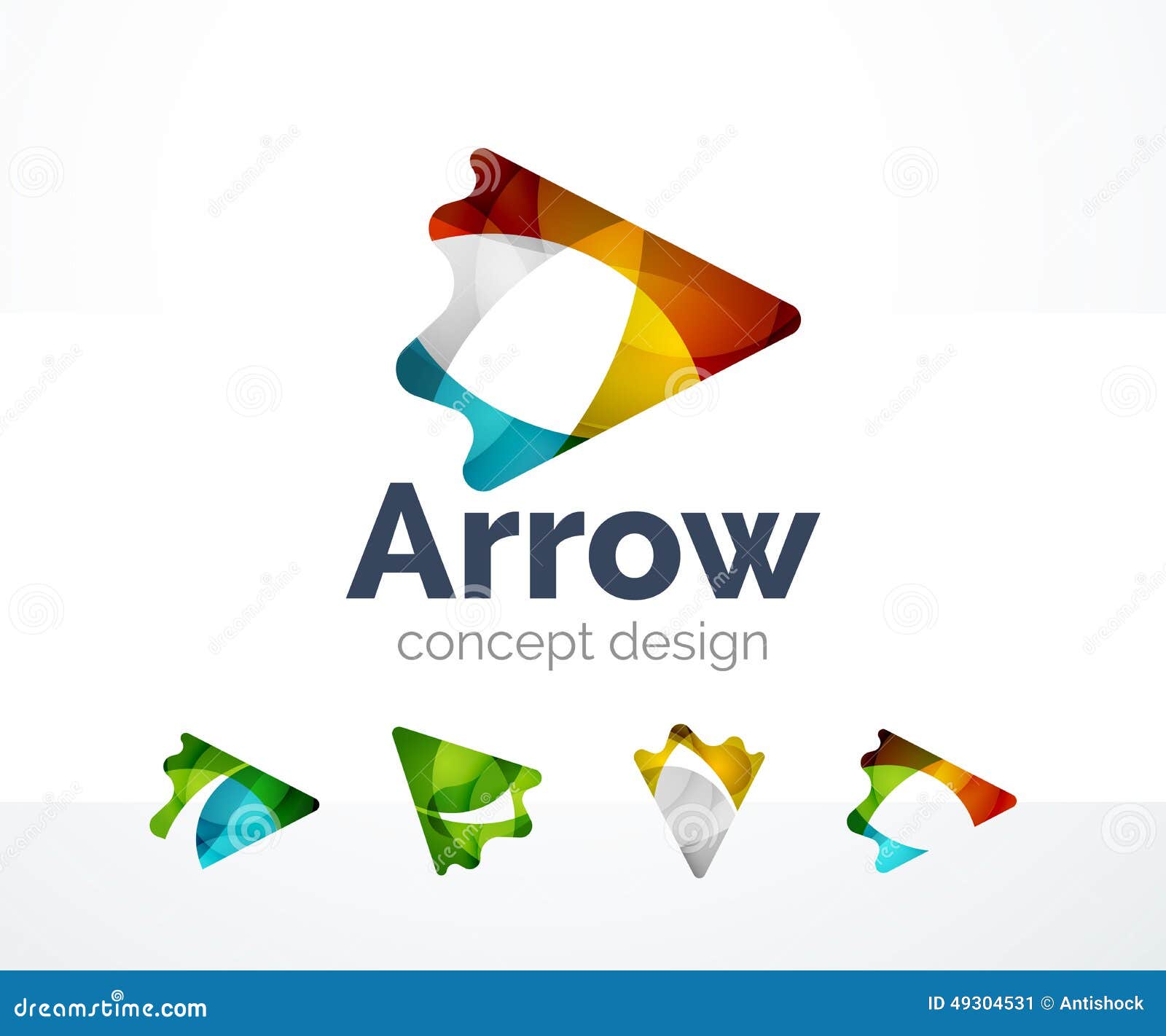 Abstract arrow logo design stock illustration. Illustration of effects ...