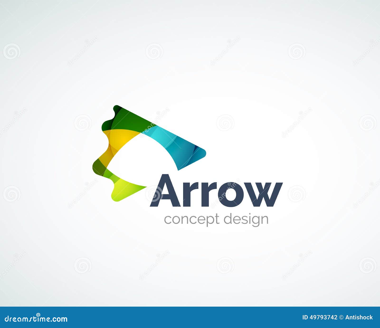 Abstract arrow logo design stock vector. Illustration of curve - 49793742
