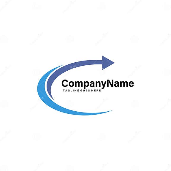 Abstract Arrow Logo Design Template Stock Illustration - Illustration ...