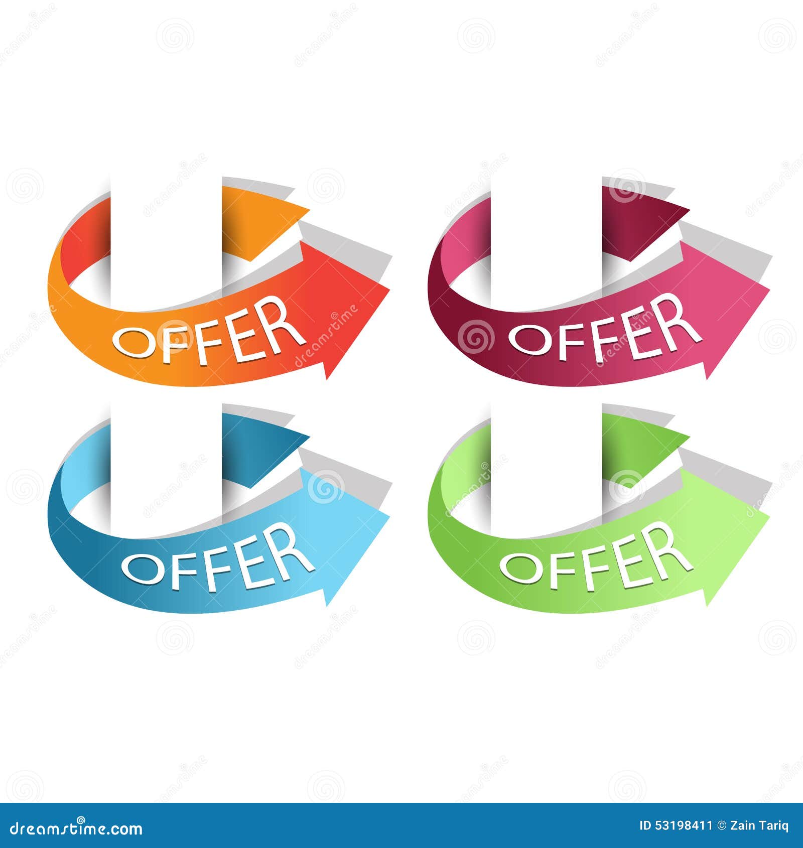 Abstract Arrow Offer Banner or Header Stock Illustration - Illustration ...