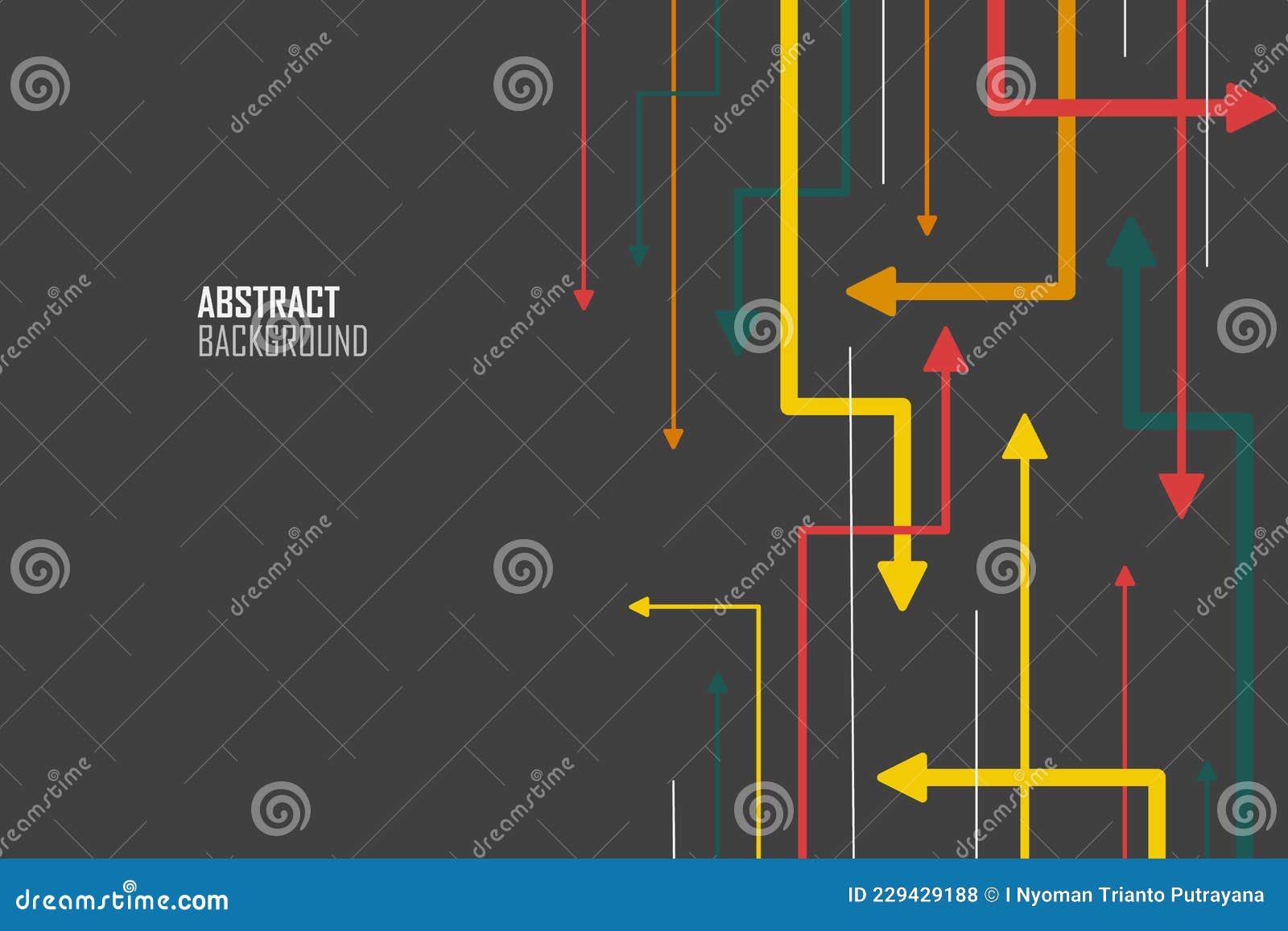 Abstract Arrow Overlapping on Dark Background. Vector Stock Vector ...