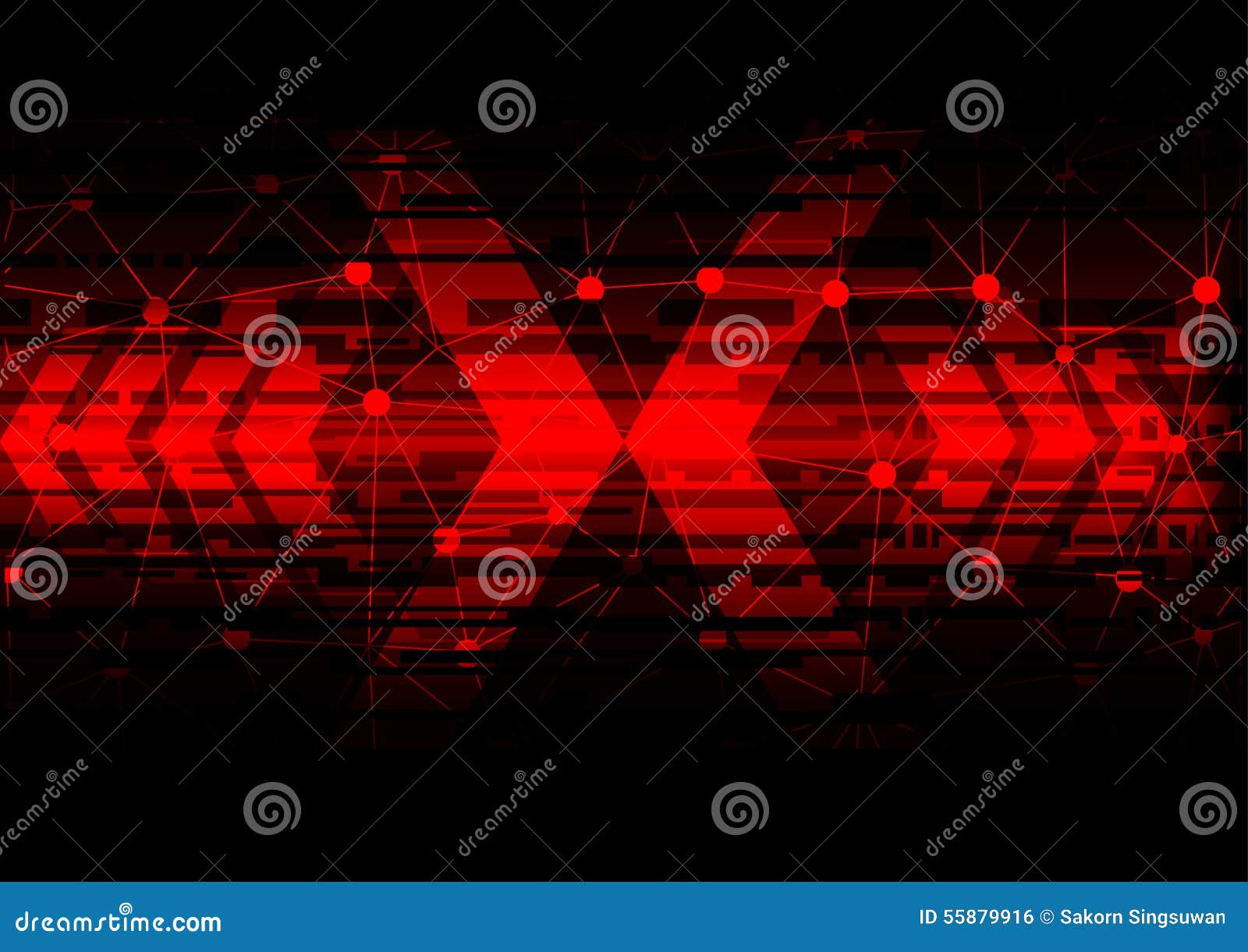 Abstract Arrow Technology on Red Arrow Concept Stock Vector ...