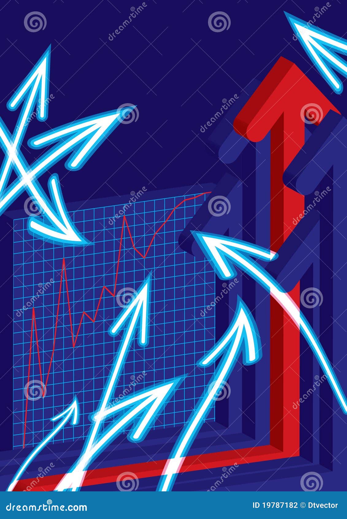 Abstract Arrows Business Graph_eps Stock Vector - Illustration of ...
