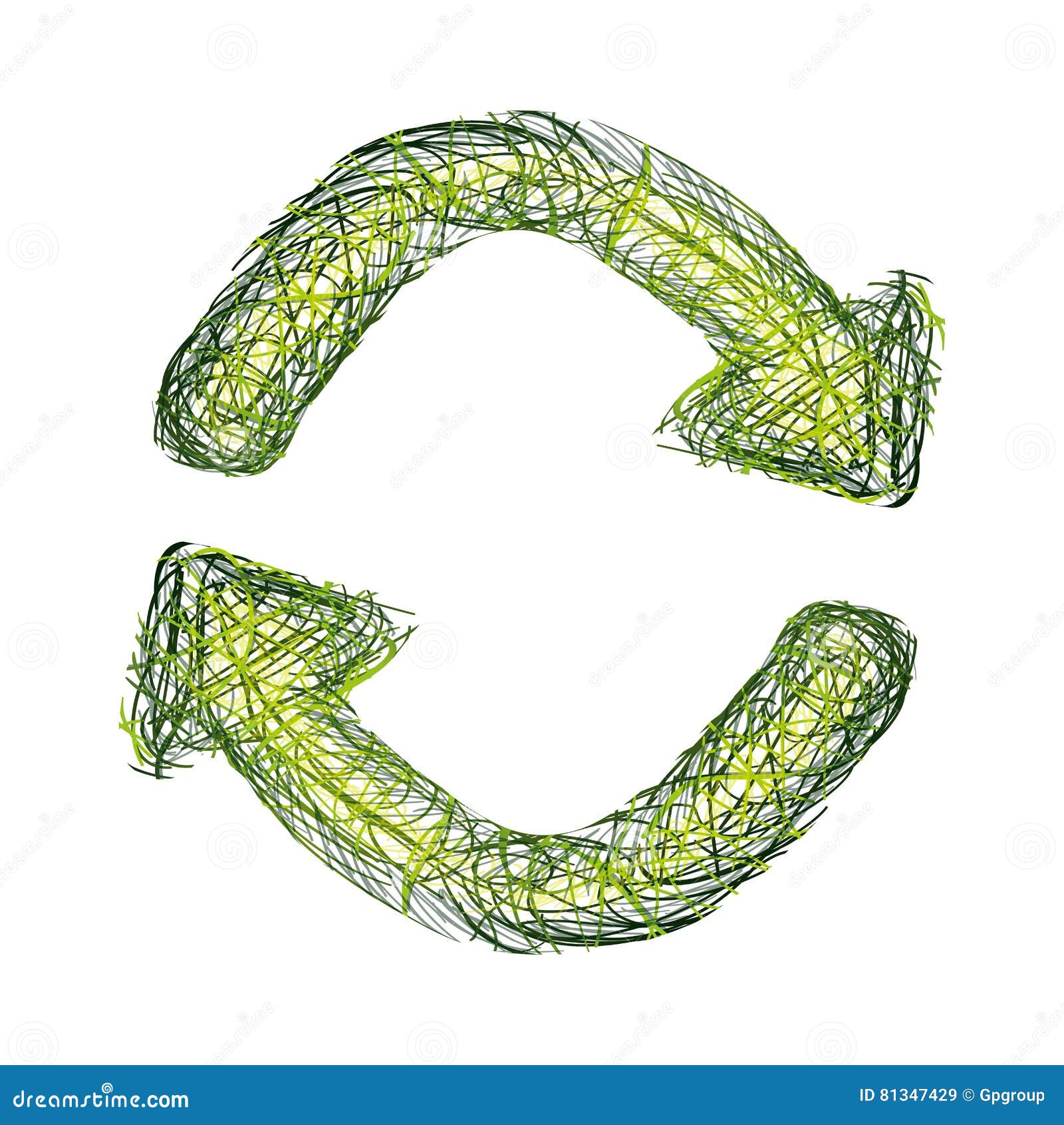 Abstract Arrows of Cycle Symbol Stock Illustration - Illustration of ...