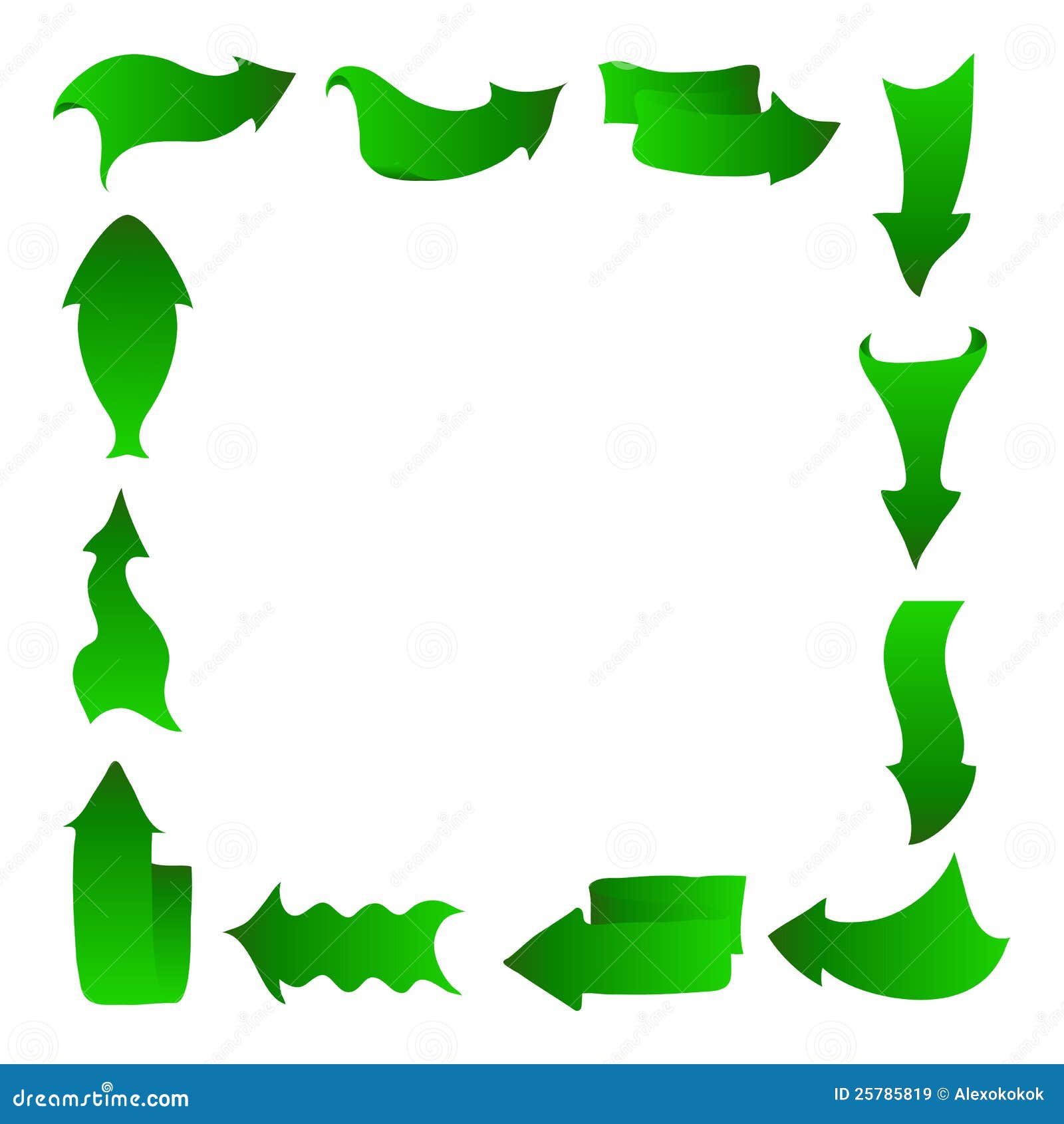 Abstract Arrows, Frame, Green Stock Vector - Illustration of pointing ...