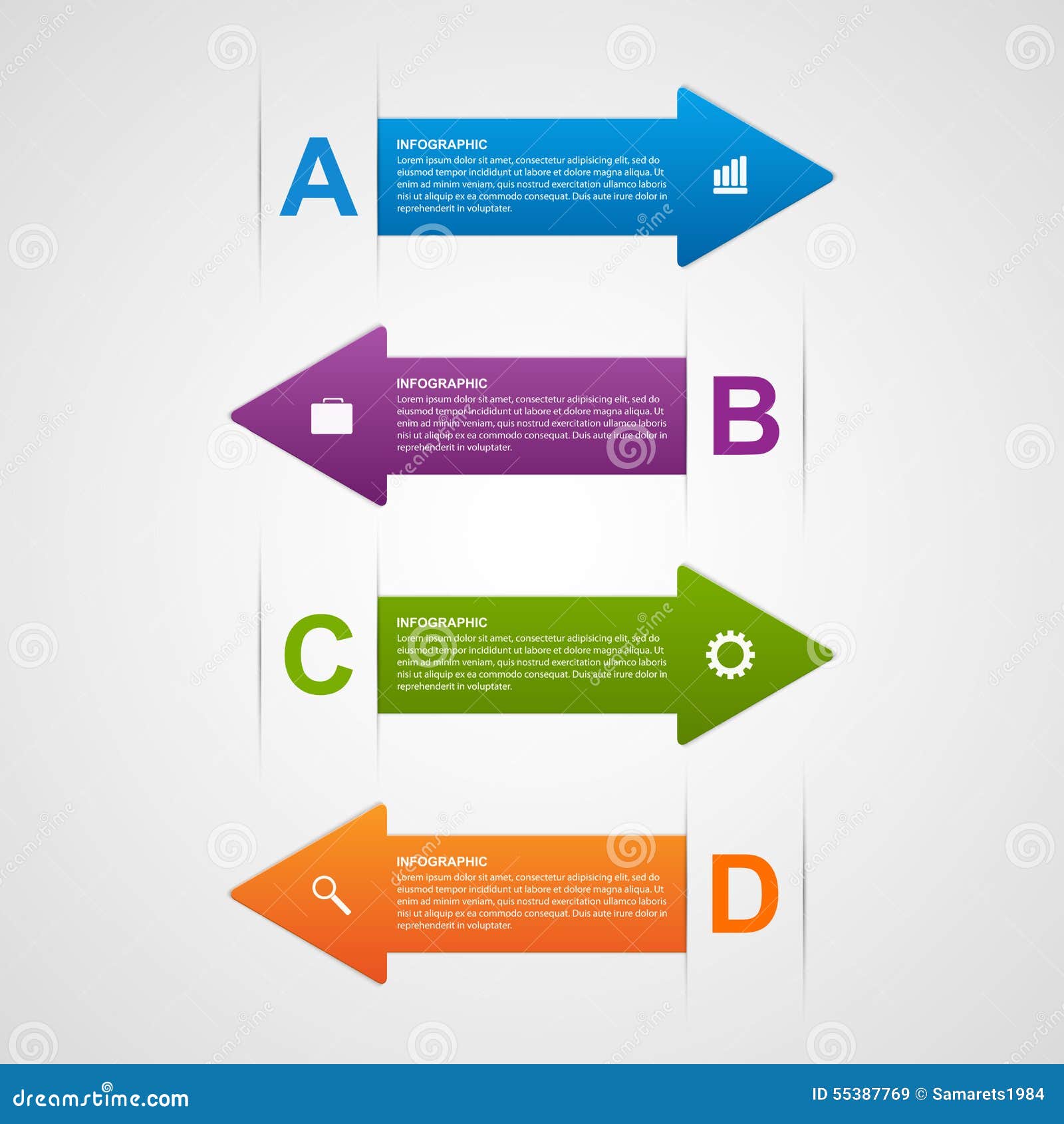 Abstract Arrows Infographic Design Template. Stock Vector ...