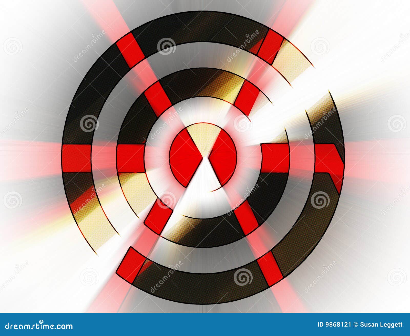 Abstract Arrows in a Target Stock Illustration - Illustration of ...