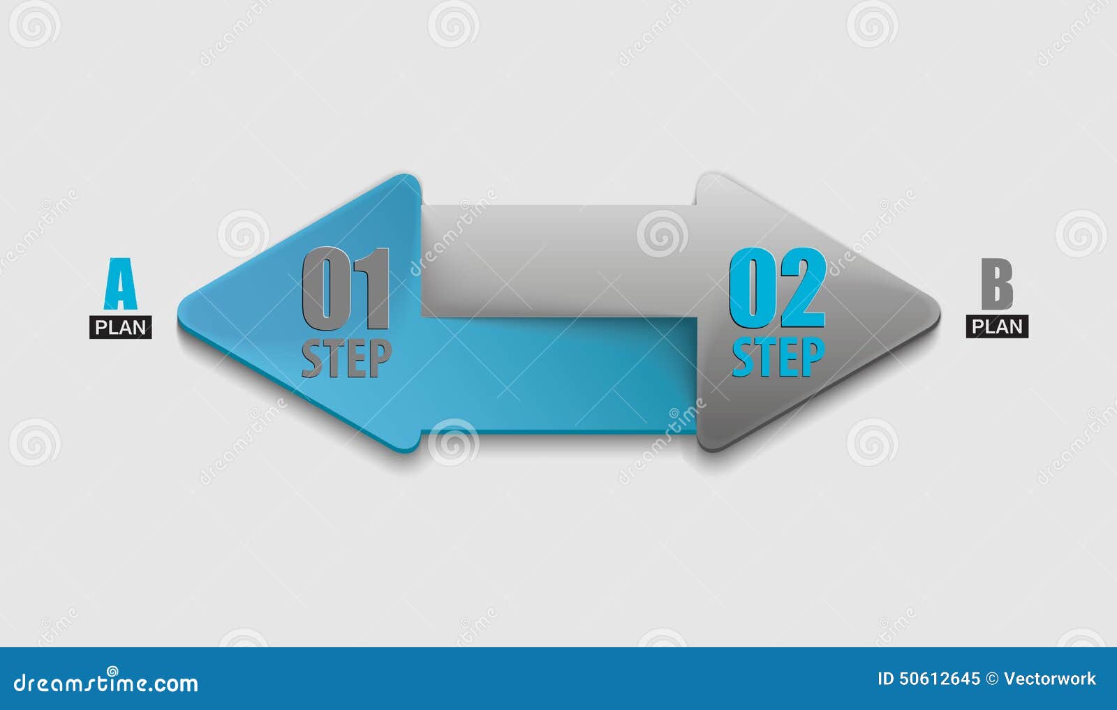 Abstract Arrows of Your Directions, Two Different Plans Stock Vector ...