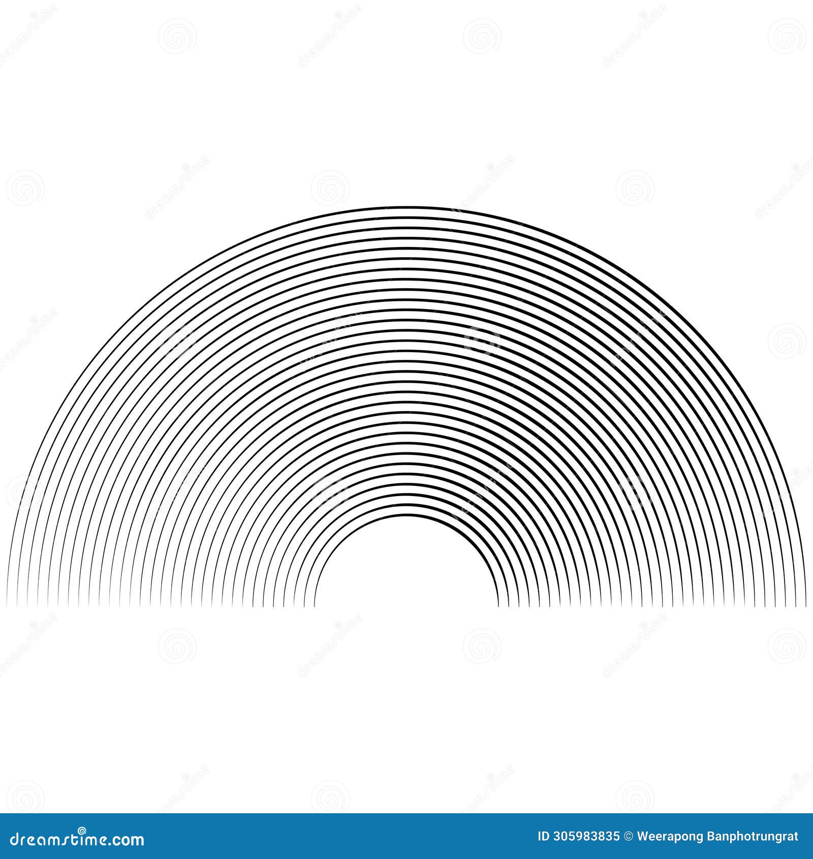 Rainbow Shape Icon, Semi-circle Shape Art Line for Decoration, Halftone ...