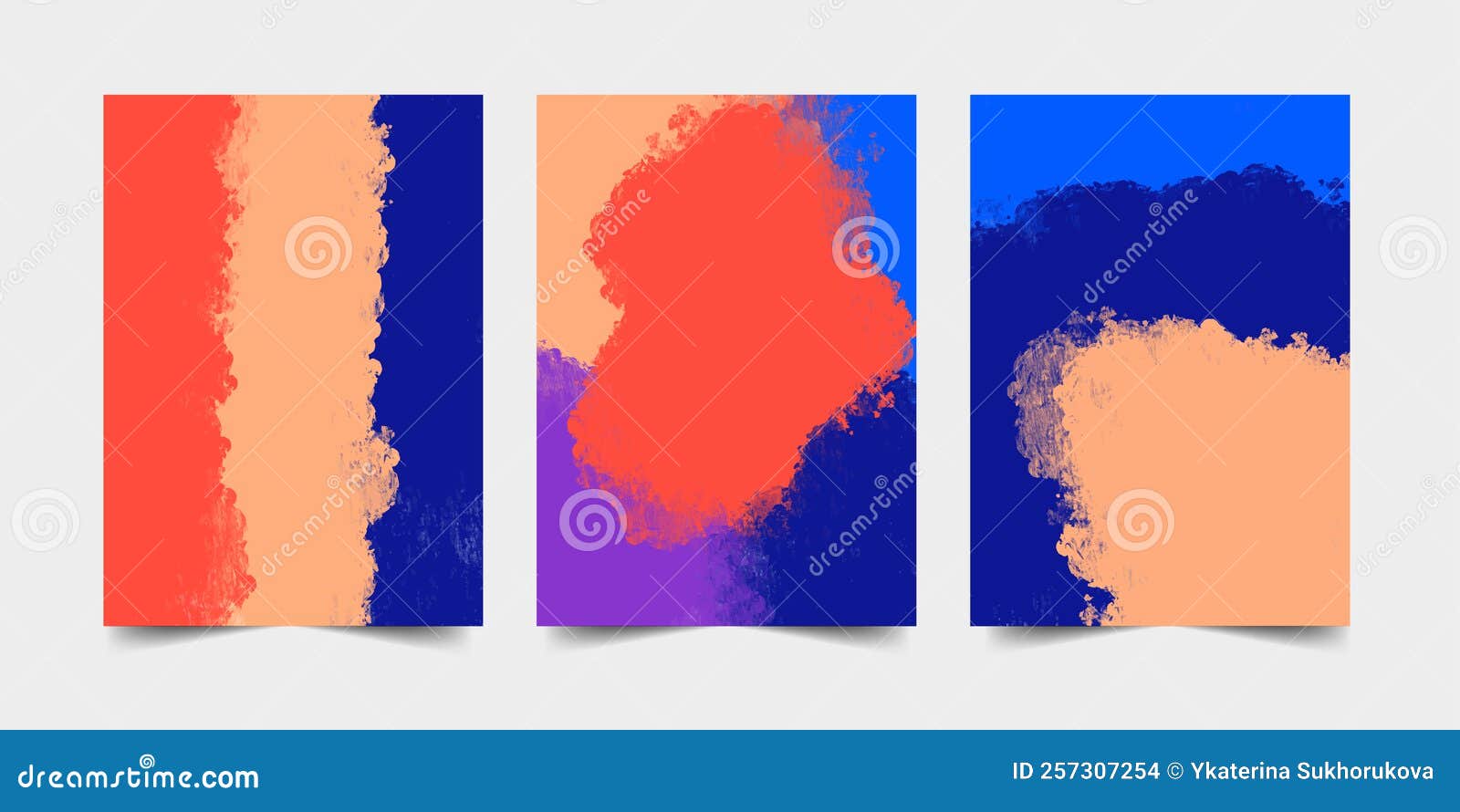 Abstract Art Background with Brush Stroke Elements Vector. Stock Vector - Illustration of blue ...