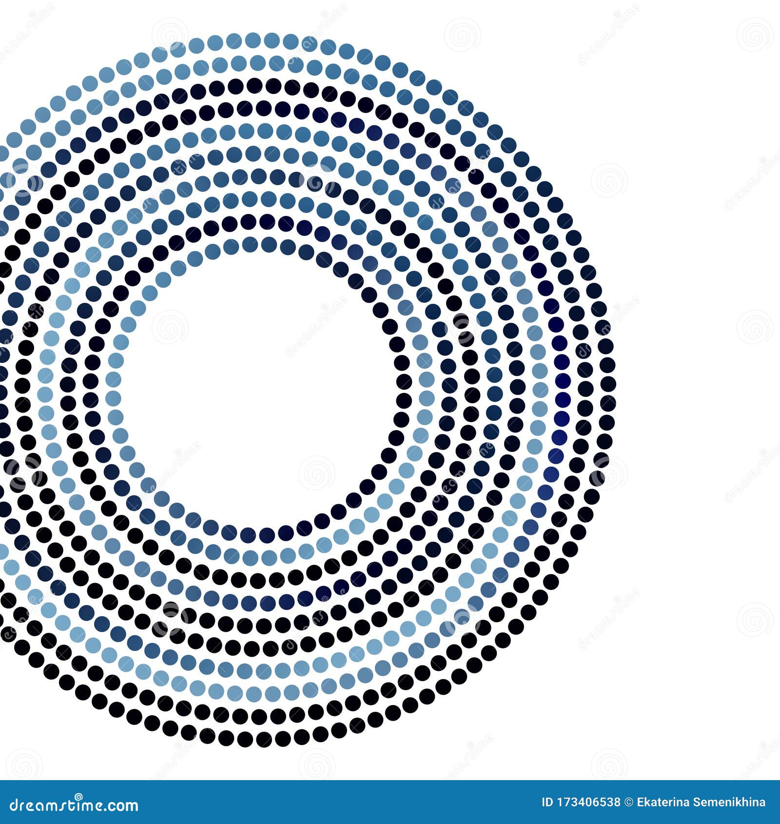 The Abstract Art Background with Geometric Dot Circle. Stock Vector ...