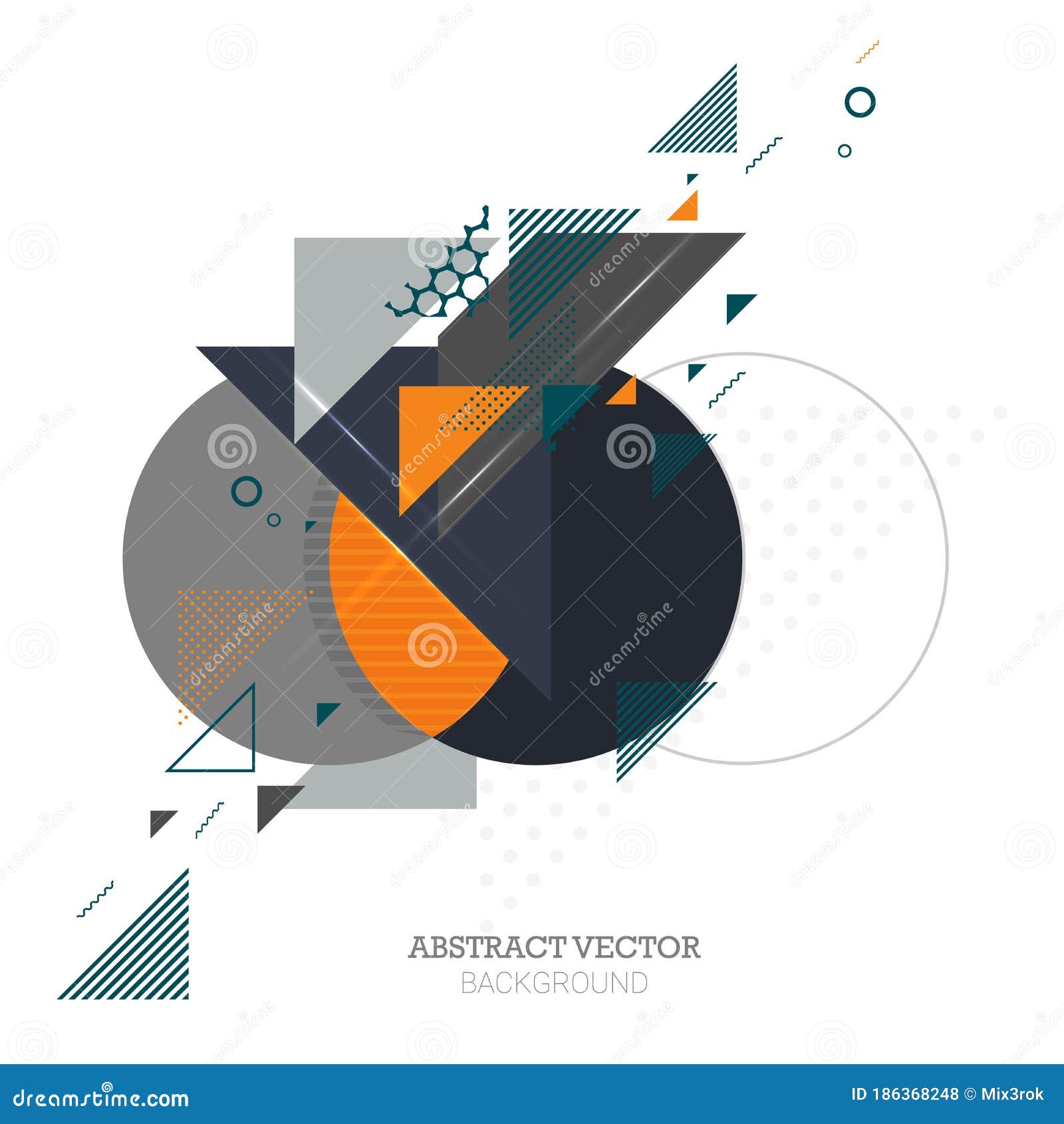 Abstract Art Background with Geometric Elements Stock Vector ...