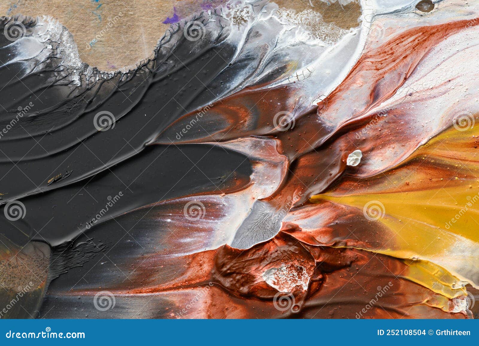 Abstract Art Background. Hand Drawn Gouache Painting. Color Texture ...