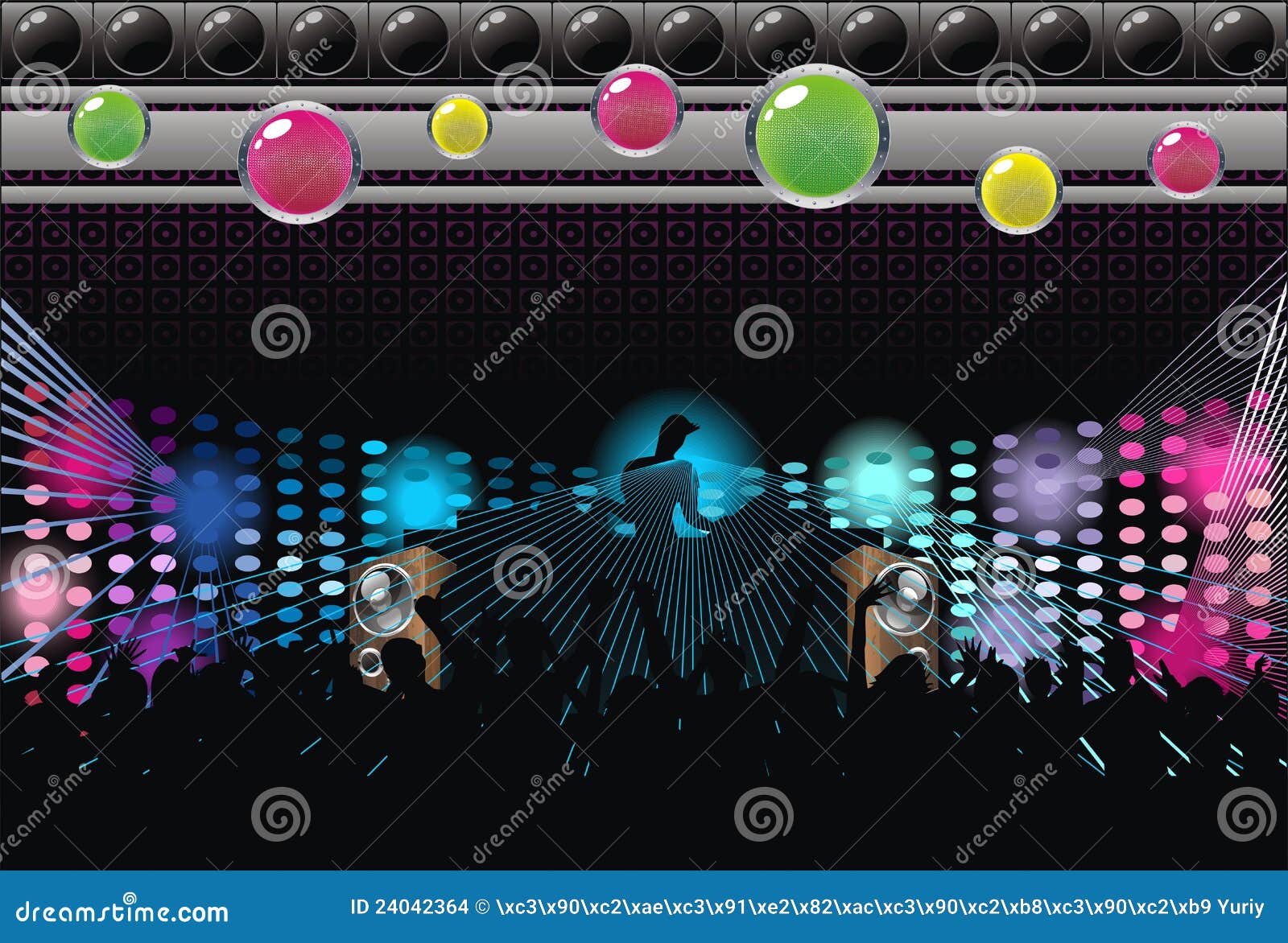 Abstract; Art; Background; Music; Dj; Silhouette Stock Vector ...