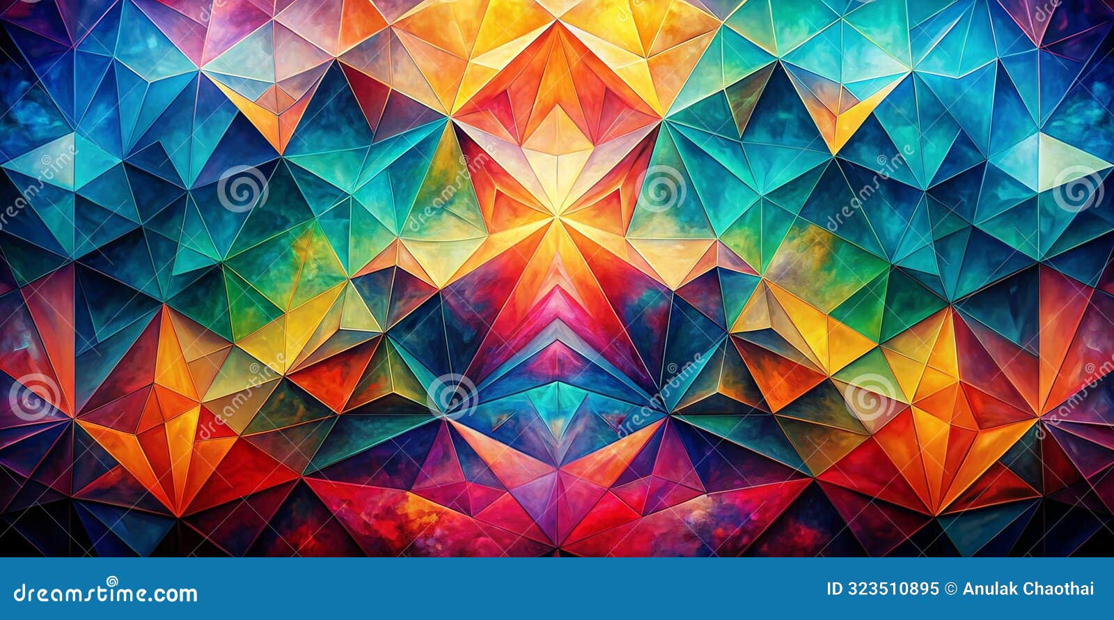 Abstract Art Background Triadic Color Palette Using Complex Geometric ...