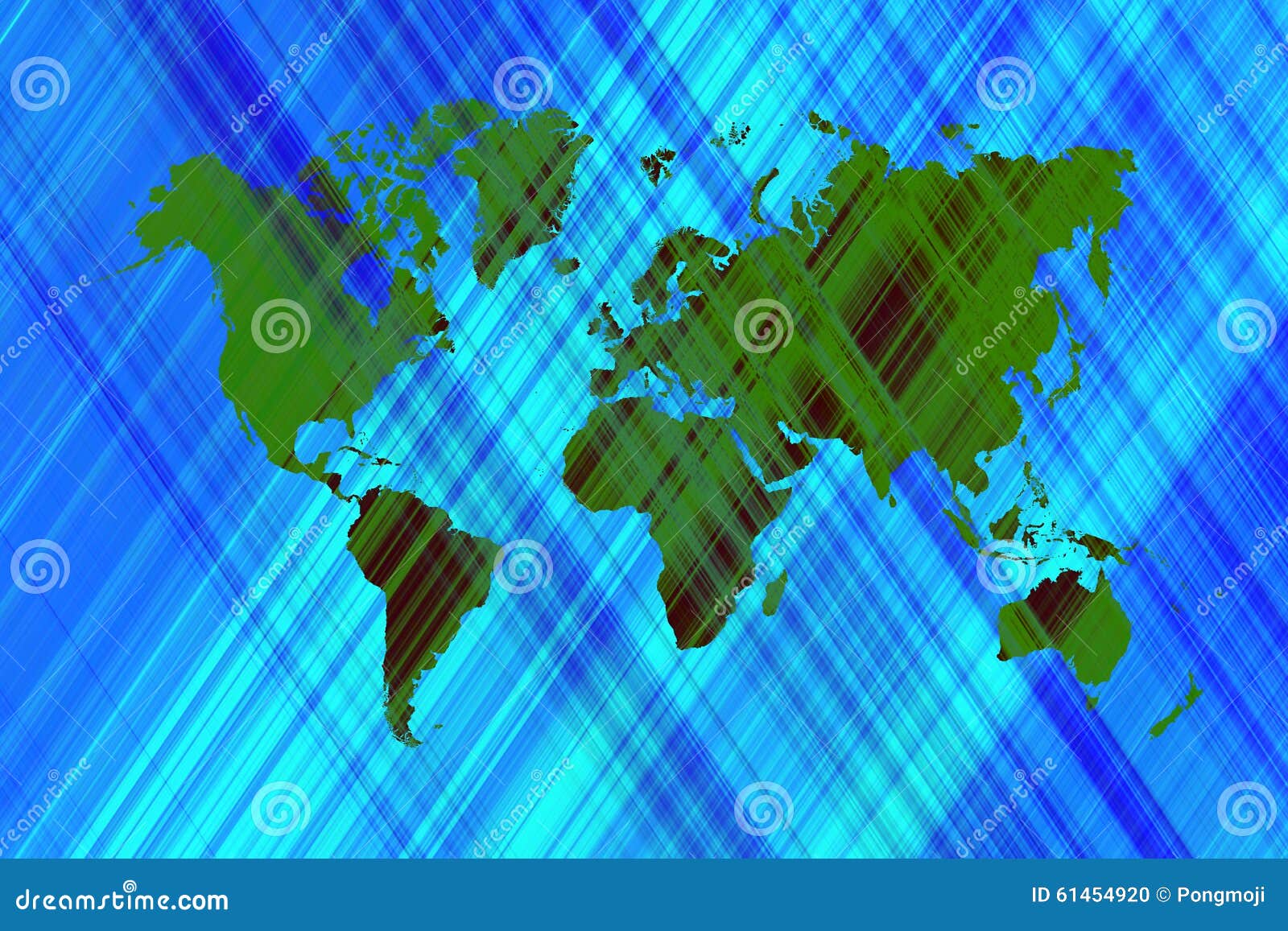 Abstract Art Background with World Map Stock Illustration ...