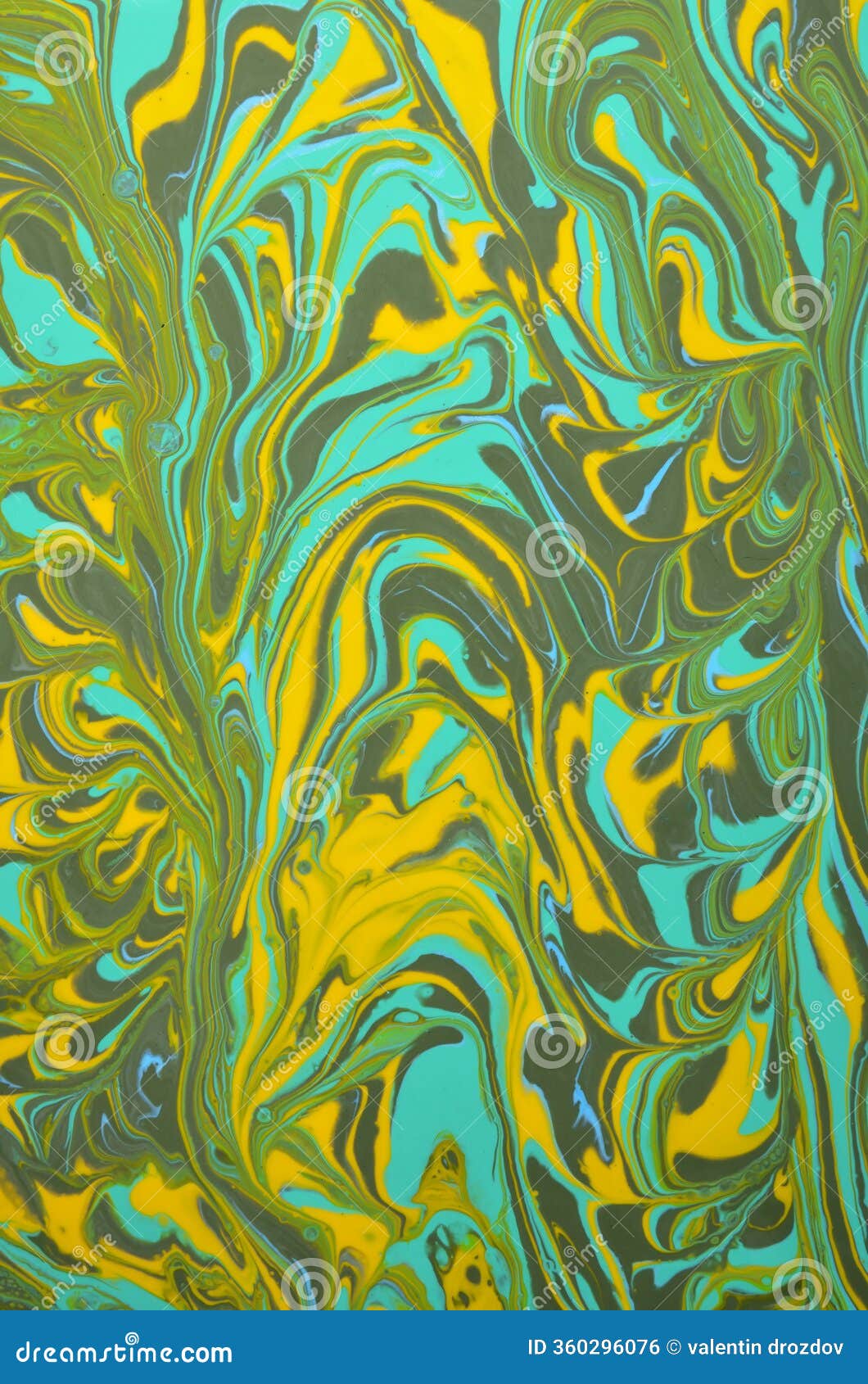 Abstract Art Background in Yellow-green Colors with a Wave Pattern ...