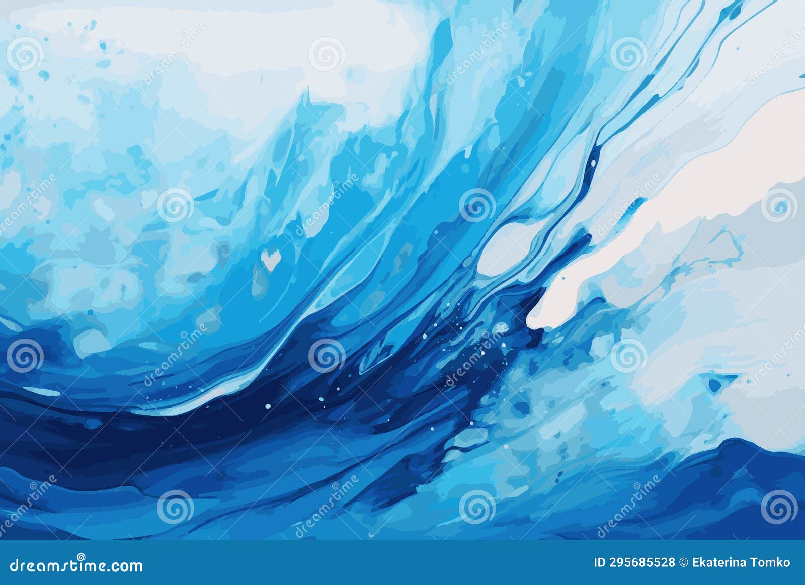 Abstract Art Blue Paint Background with Liquid Fluid Grunge Texture ...