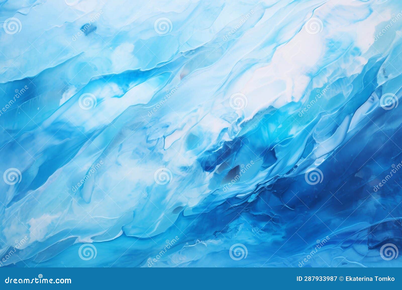 Abstract Art Blue Paint Background with Liquid Fluid Grunge Texture ...