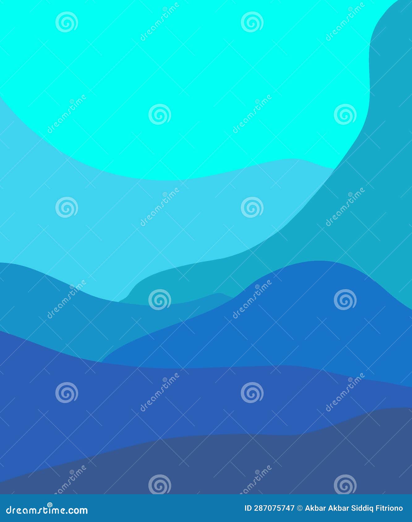 Abstract Art Design - Blue Theme 1 Stock Illustration - Illustration of ...