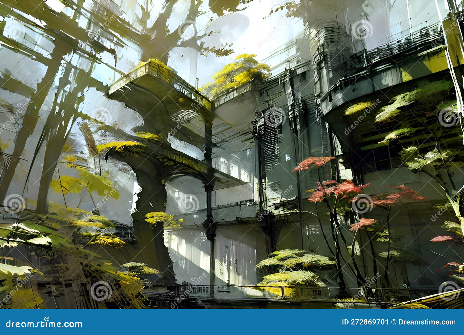 Abstract art building stock image. Image of sunlight - 272869701