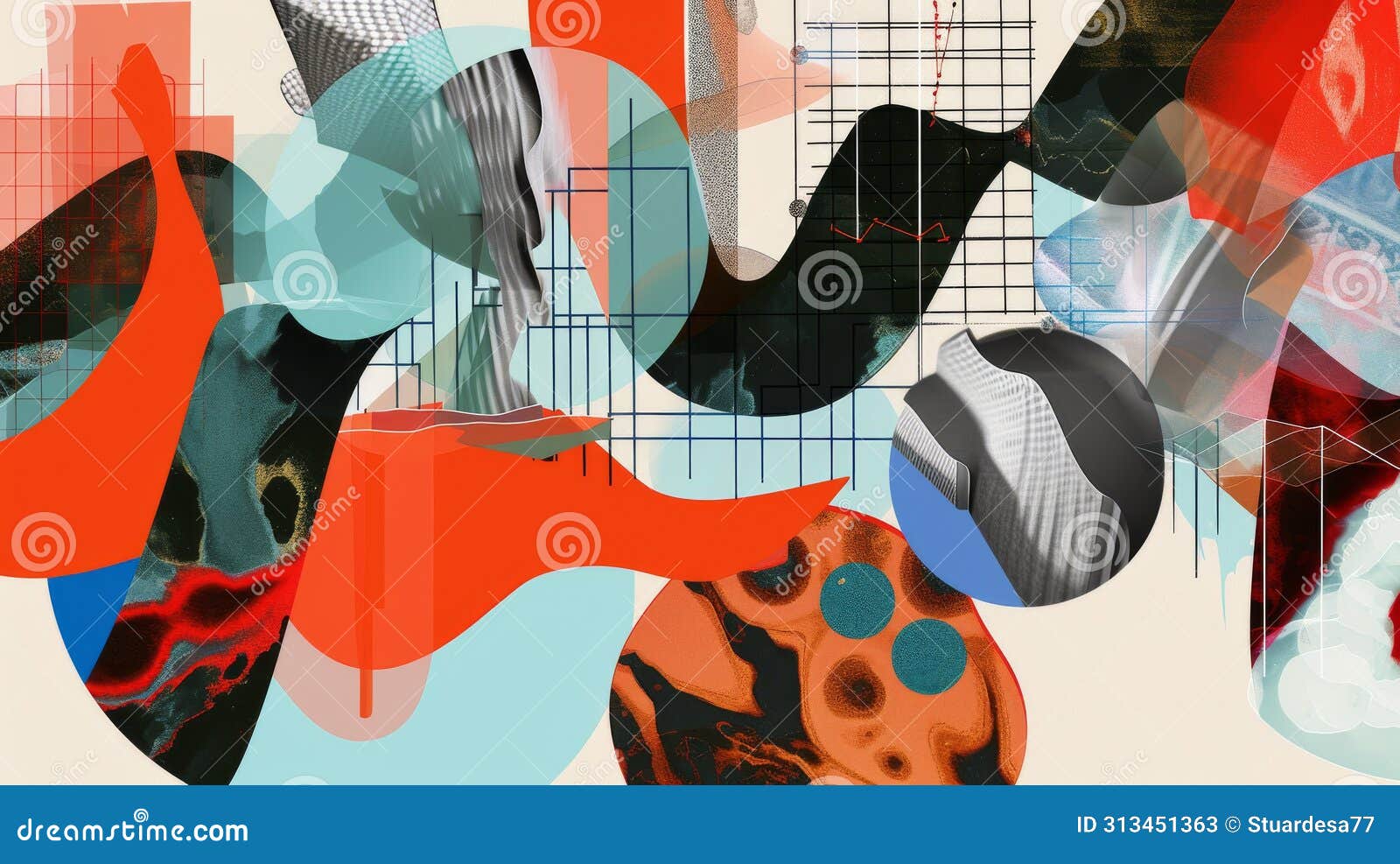 Abstract Art Collage stock image. Image of gallery, graphic - 313451363