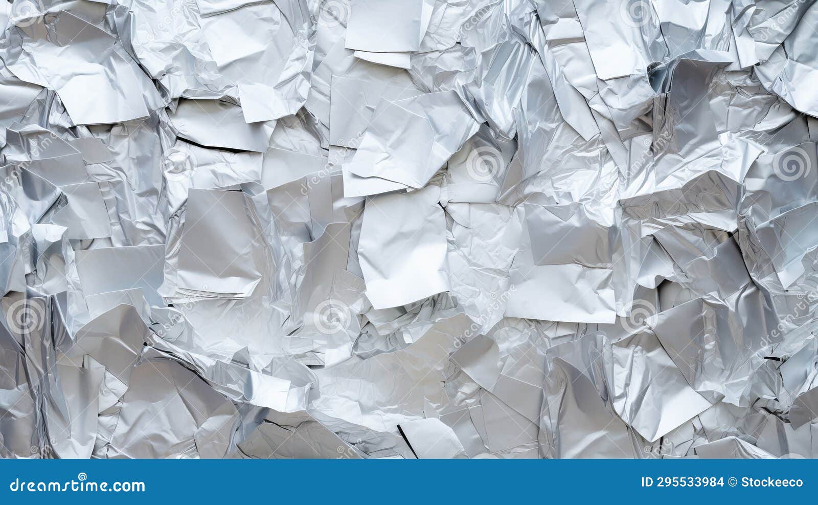 Abstract Art Collage with Silver Foil and Torn Satin Stock Illustration ...