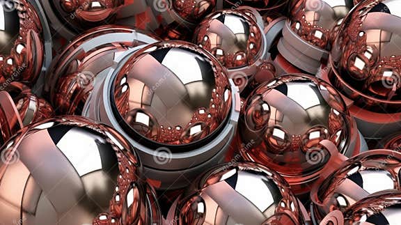 Abstract Art Collision Of Objects In Space Dynamic Composition Of Spheres And Shapes Colliding