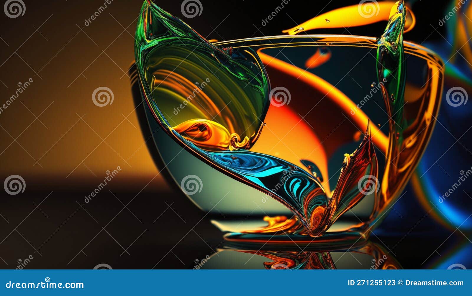 Abstract Art with Colored Glass, Concept Art, AI Generated Stock ...
