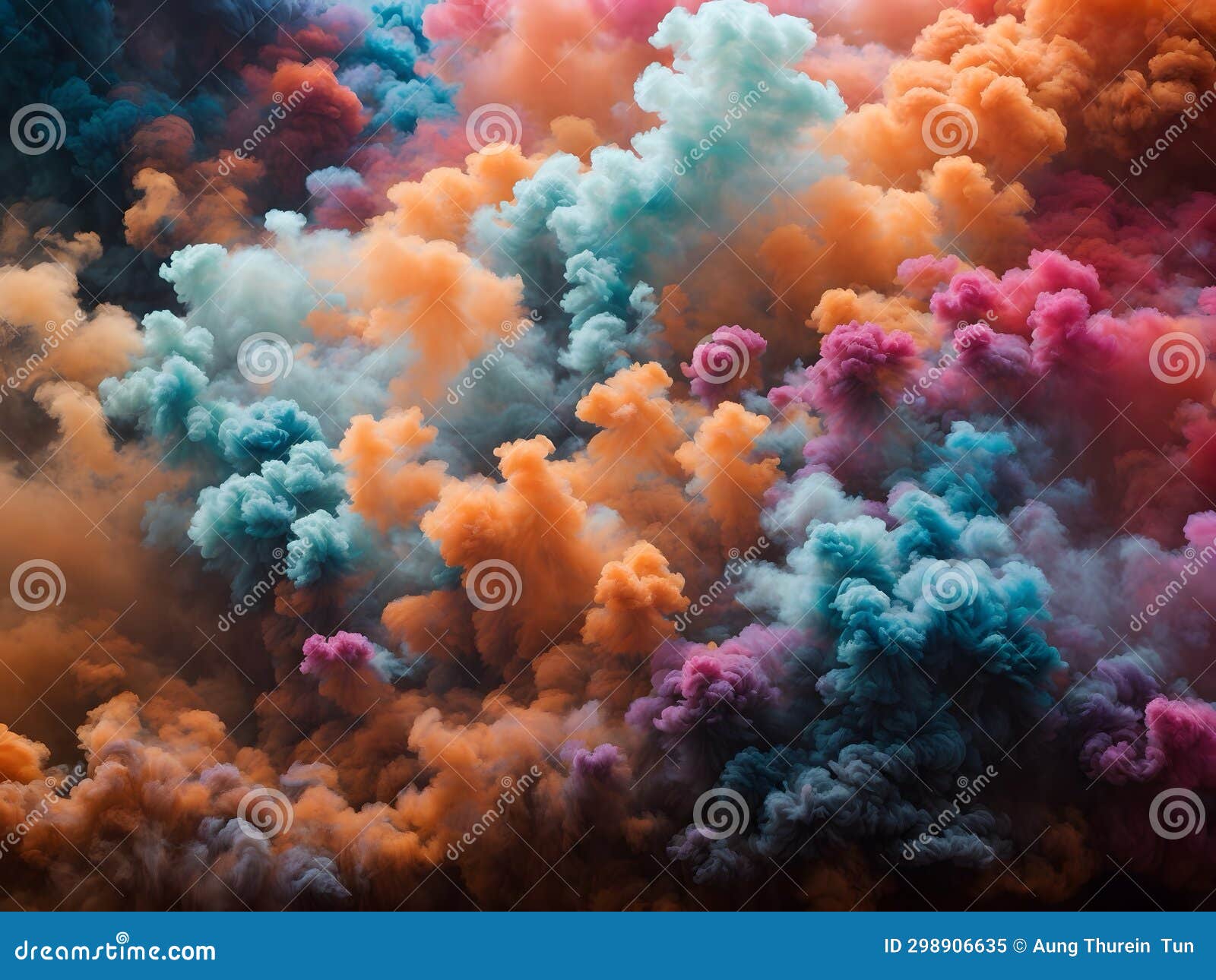 An Abstract Art with Colorful Smoke Stock Image - Image of blue ...