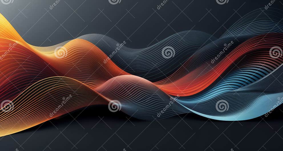 Abstract Art - Colorful Waveform Stock Illustration - Illustration of ...