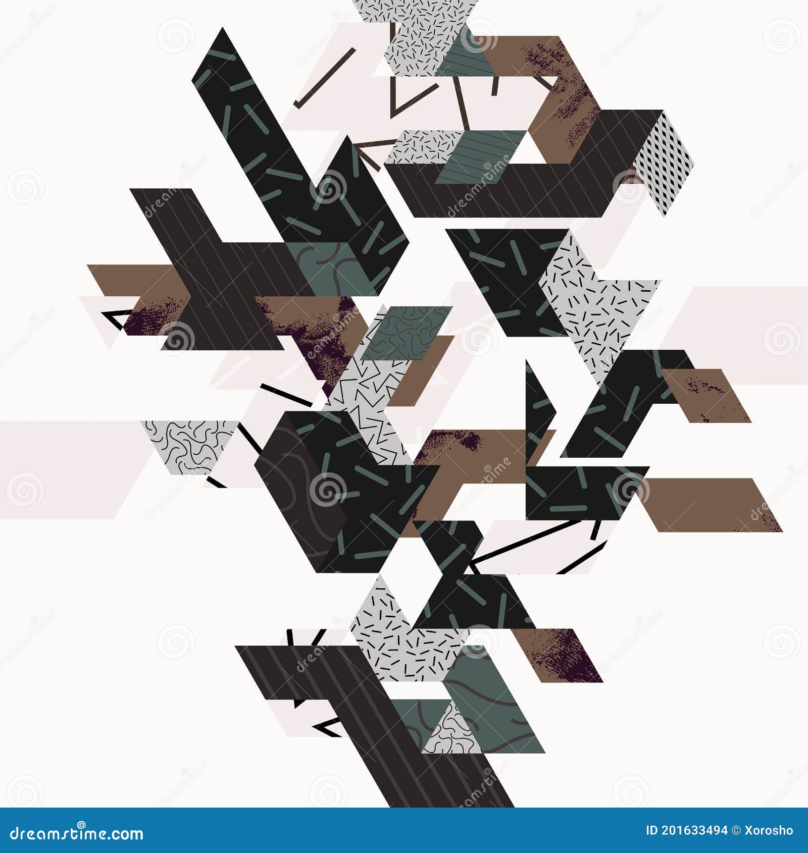 Abstract Art Composition of Geometric Shapes Stock Vector ...