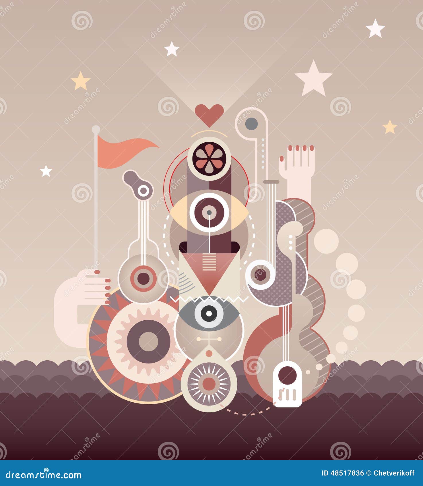 Abstract Art Composition stock vector. Illustration of rise - 48517836