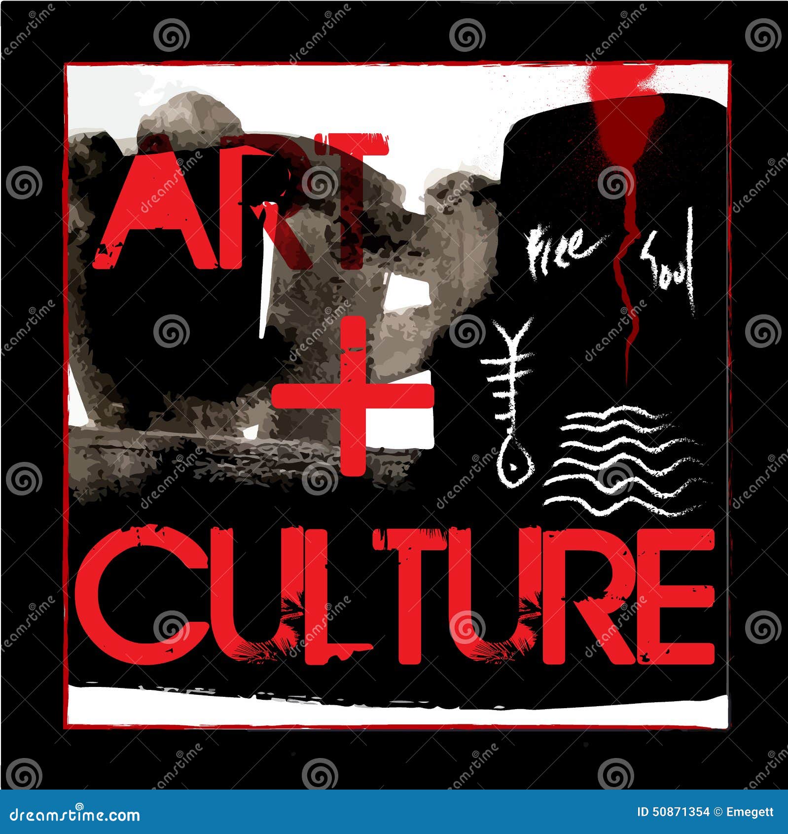 Abstract Art Culture Poster Vector Design Stock Vector - Illustration ...