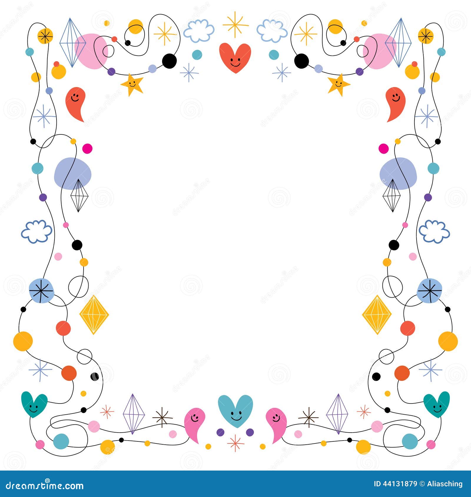 Abstract art cute frame stock vector. Illustration of love - 44131879