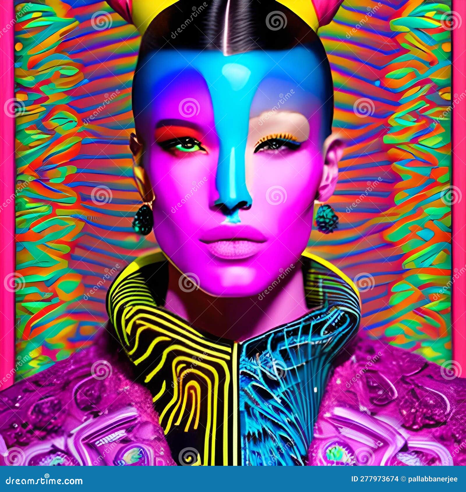 Artificial Intelligence Background, Abstract Art, Cyborg Face, Portrait ...