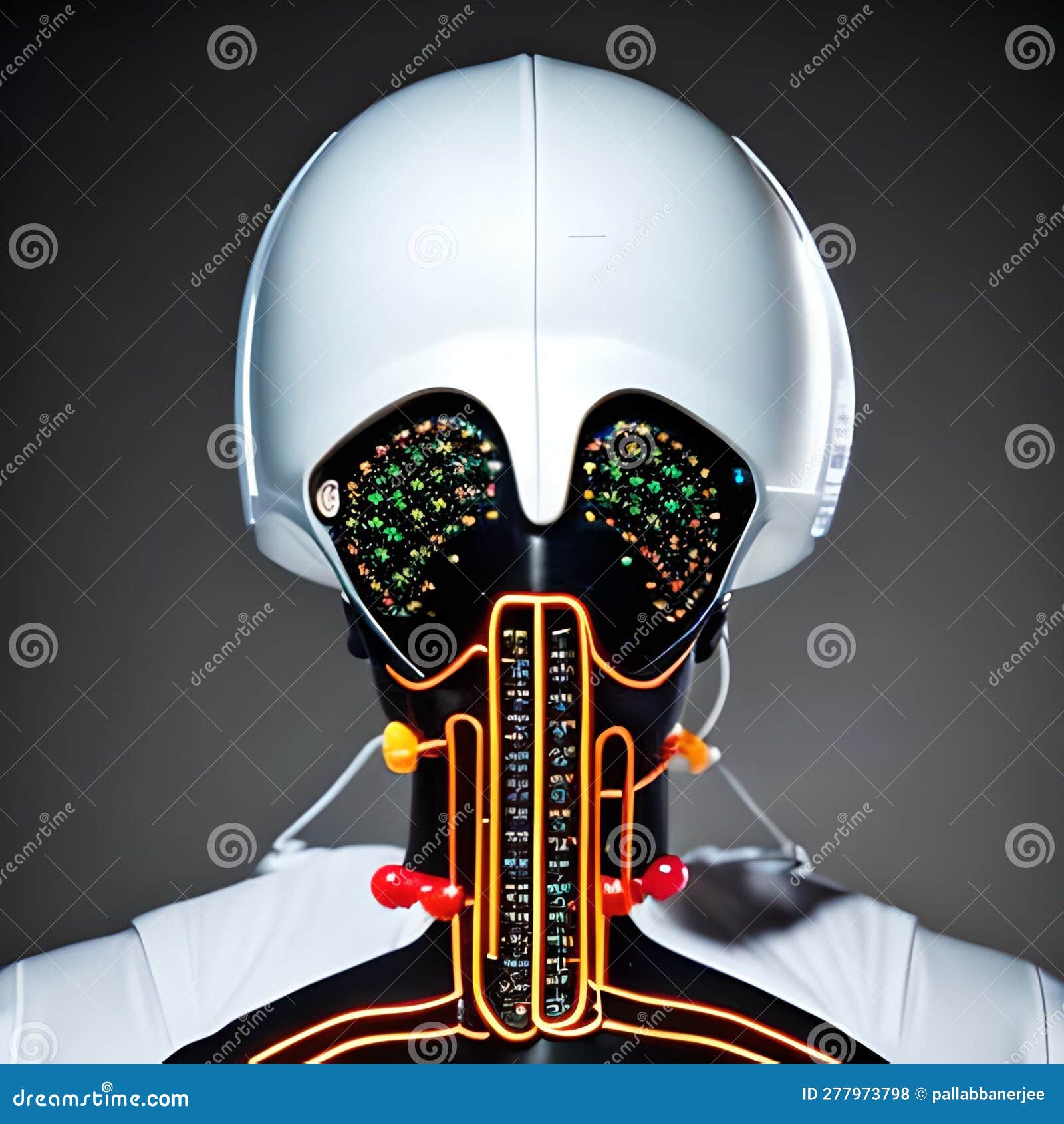 Artificial Intelligence Background, Abstract Art, Cyborg Face, Portrait ...