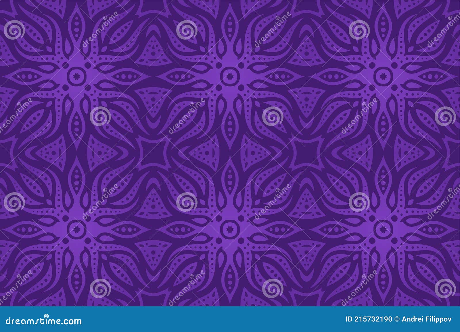 Abstract Art with Dark Eastern Seamless Pattern Stock Vector ...