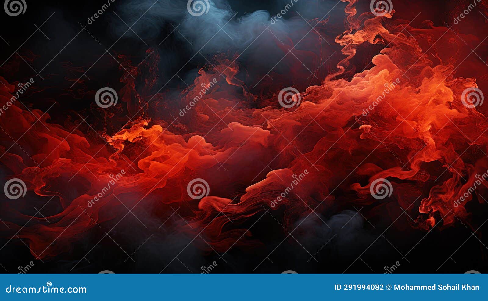 Abstract Art of Deep Red Dense Liquid Smoke on Black Backdrop Stock ...