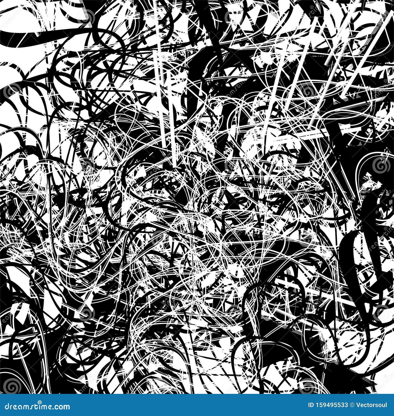 Abstract Art with Deformation, Distortion Effect on Random Lines ...