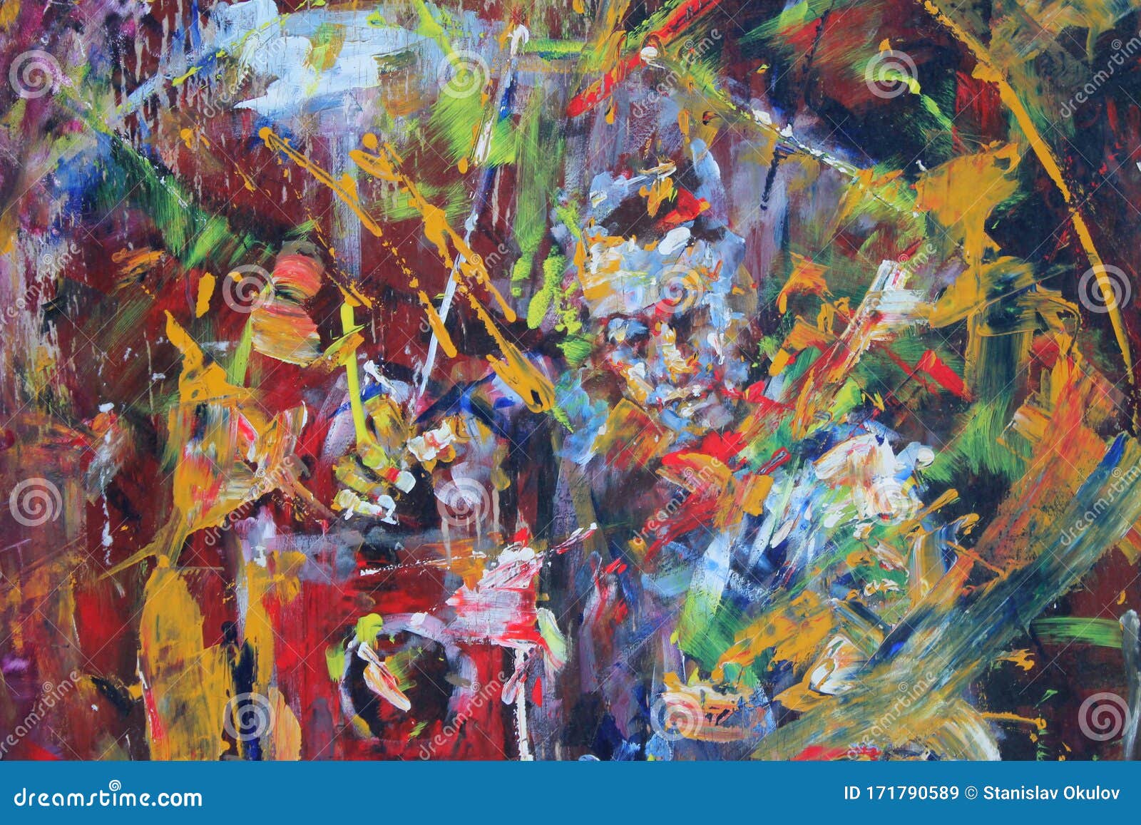 Abstract Art Design Template on Colorful Background Stock Image - Image ...