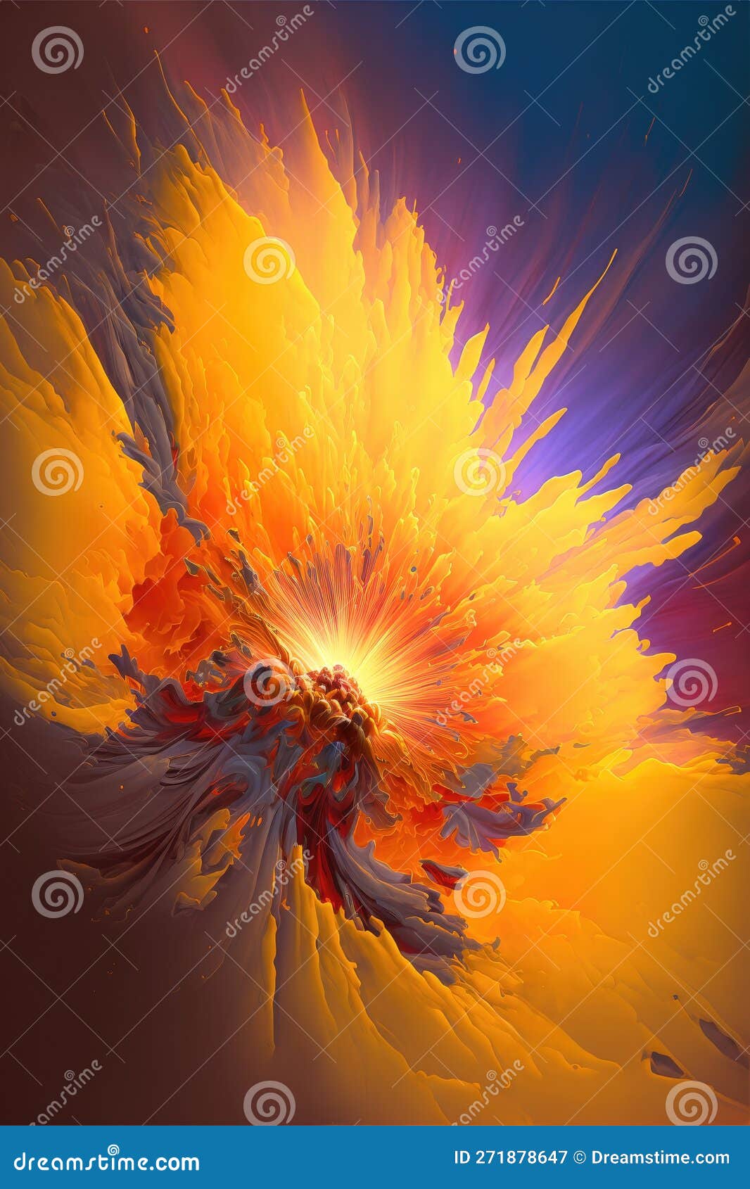 Abstract Art of Exploding Vibrant Multicolored Frame. Stock ...