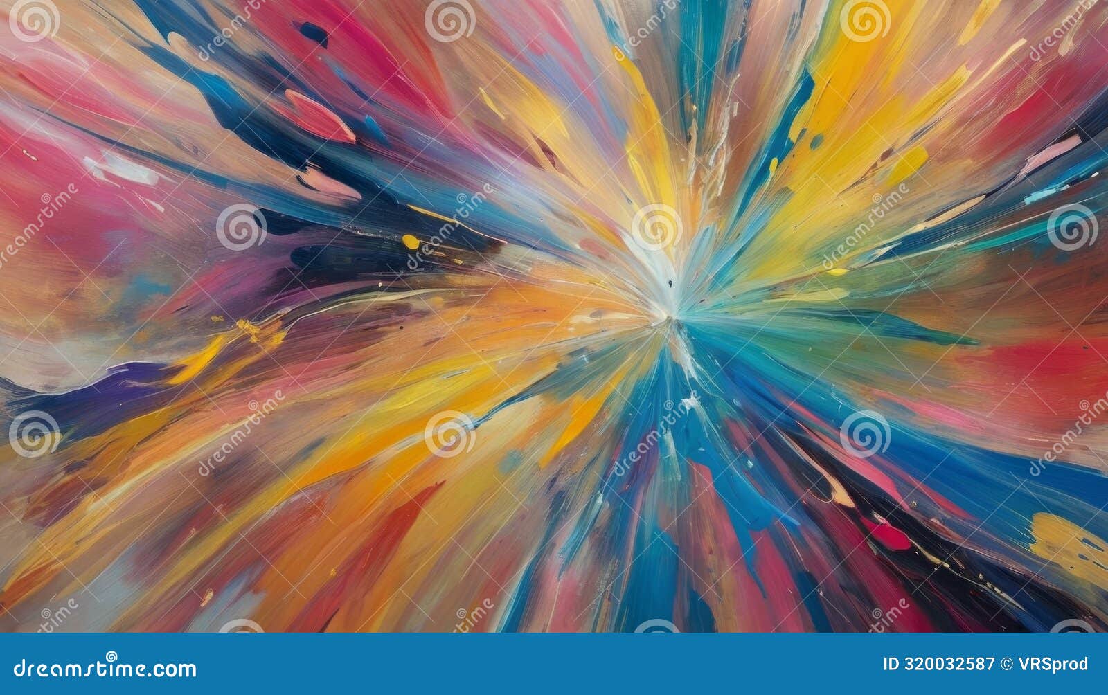 Vibrant Abstract Explosion Painting Stock Image - Image of artistic ...