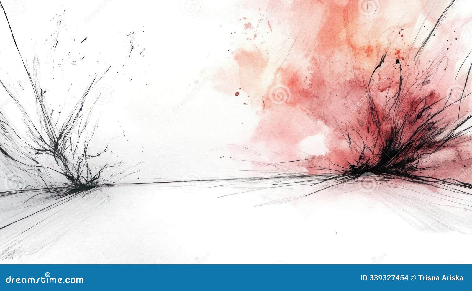 Abstract Art Featuring Dynamic Splashes of Color and Intricate Line ...