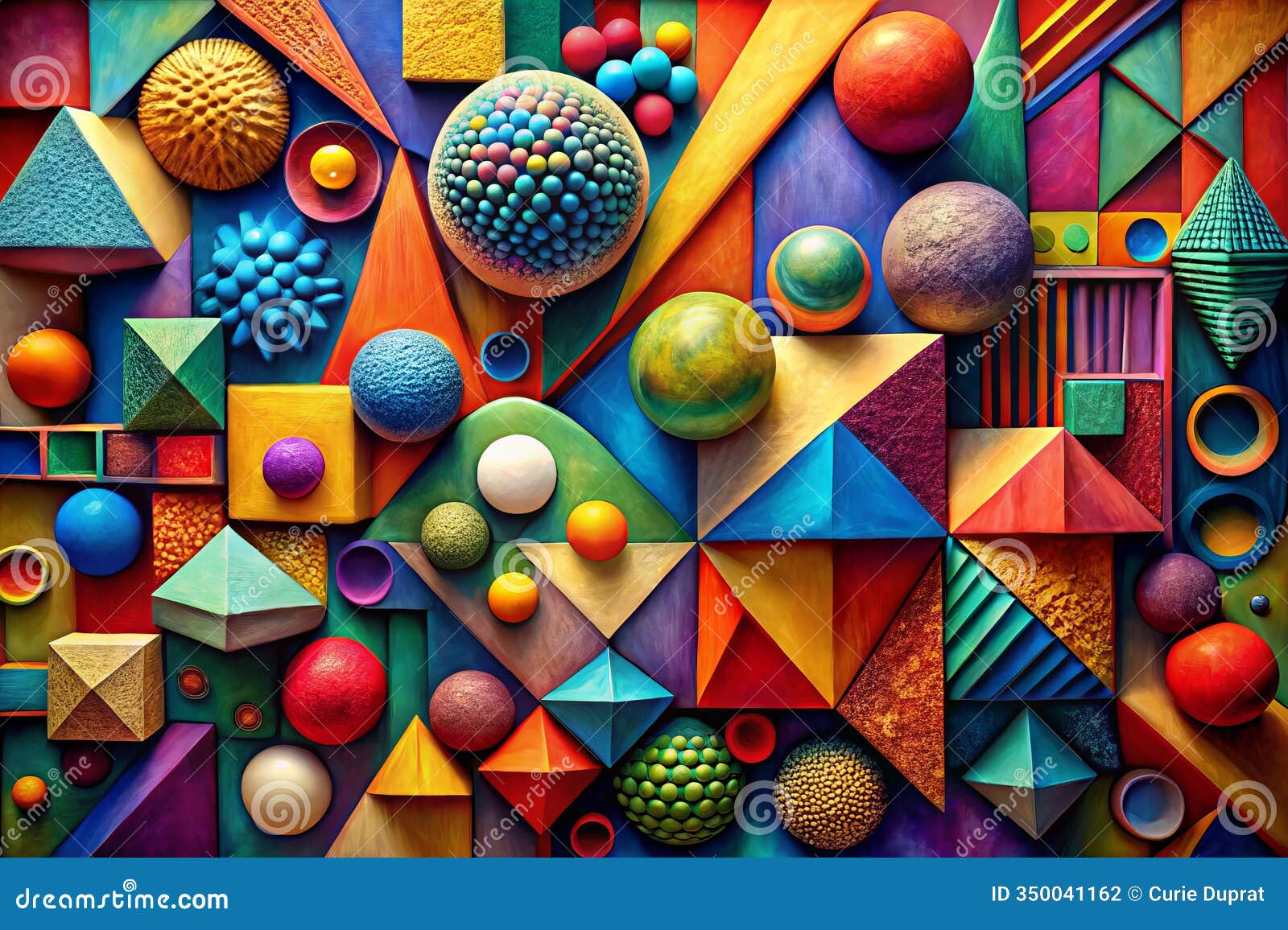 Abstract Art a Fusion of Shapes Colors and Textures in a Bold Visual ...