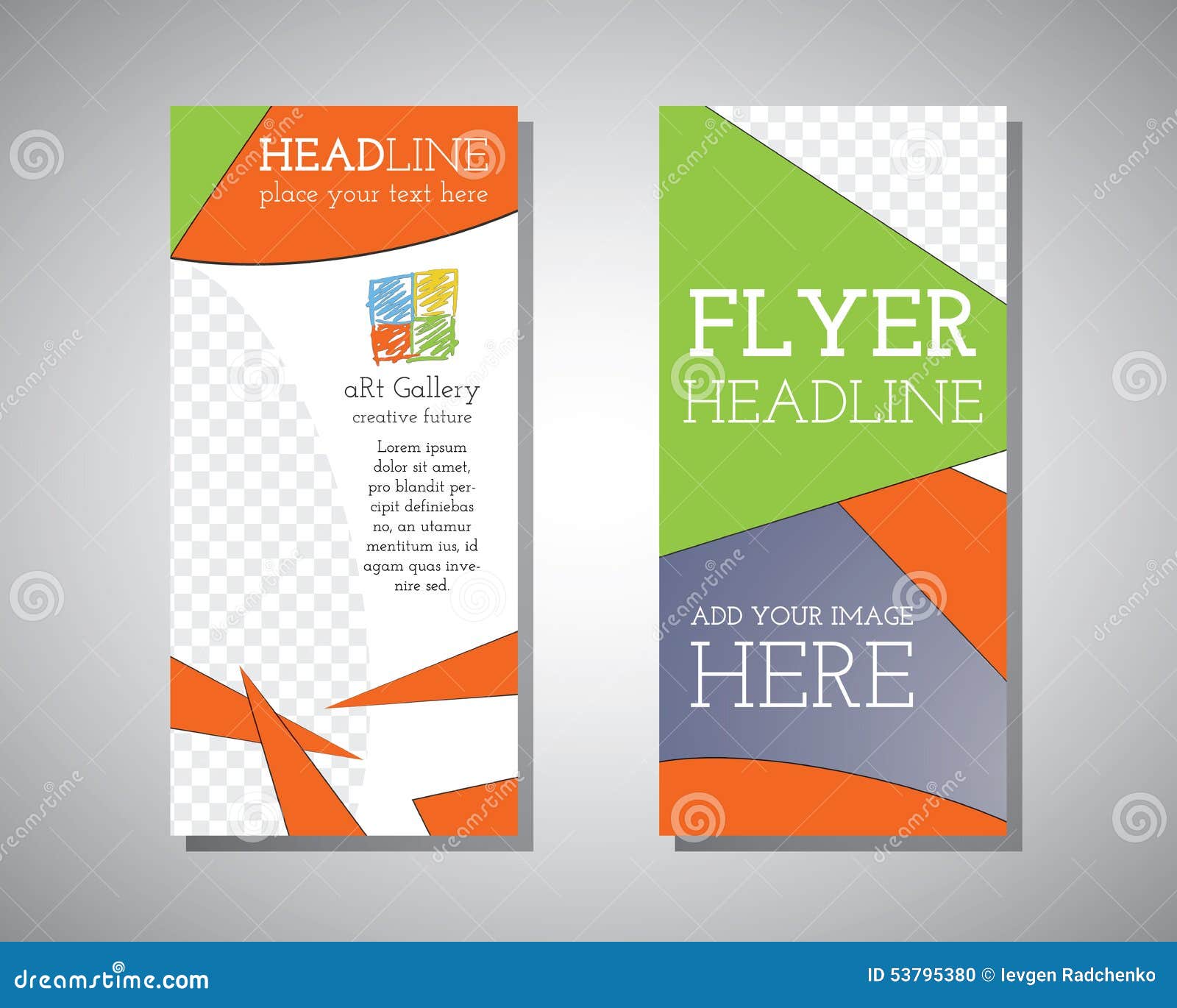 Abstract Art Gallery Polygonal Triangle Brochure Flyer Design Vector ...