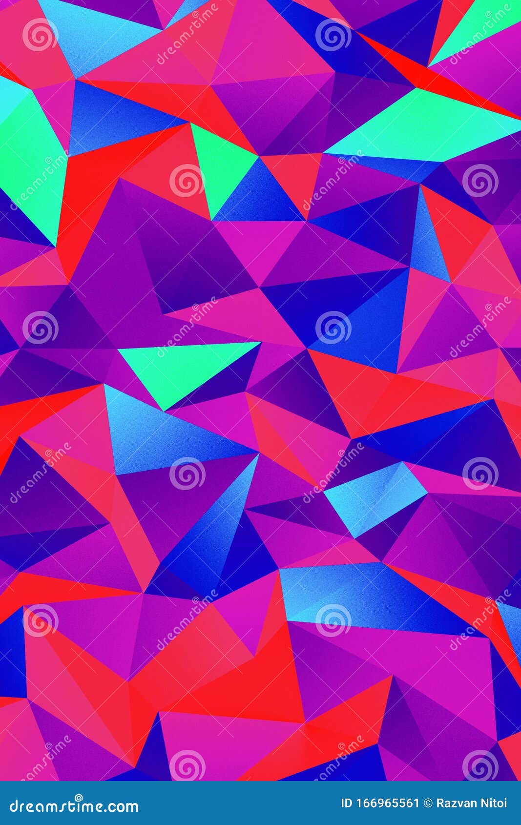 Abstract Art Geometric Background of Triangle Multicolored Polygons ...
